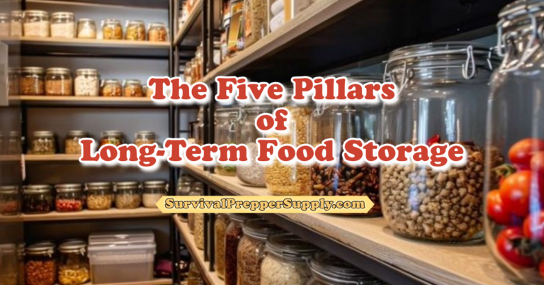 The Five Pillars Of Long-Term Food Storage - Survival Prepper Supply Kits
